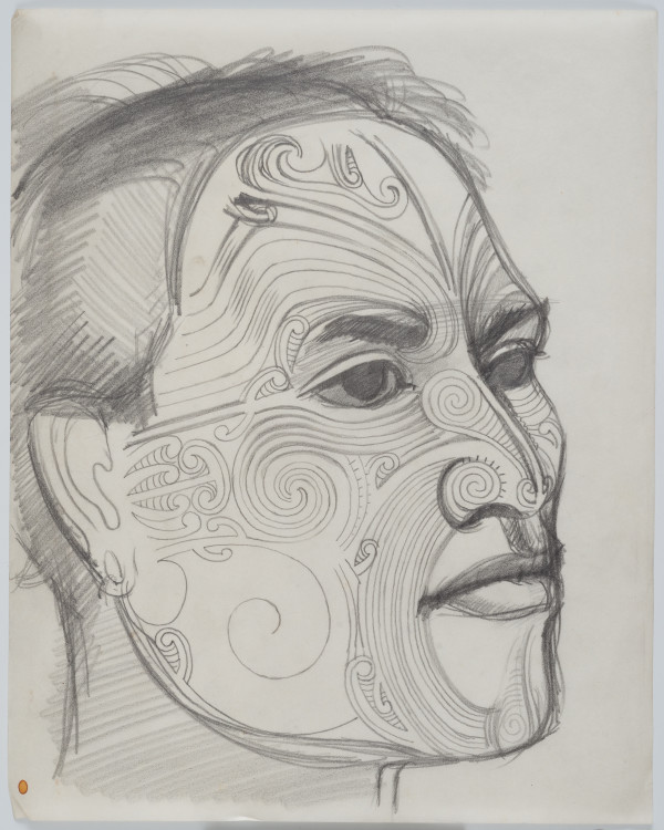 Study of moko, tattoo design by Theo Schoon | The Chartwell Project